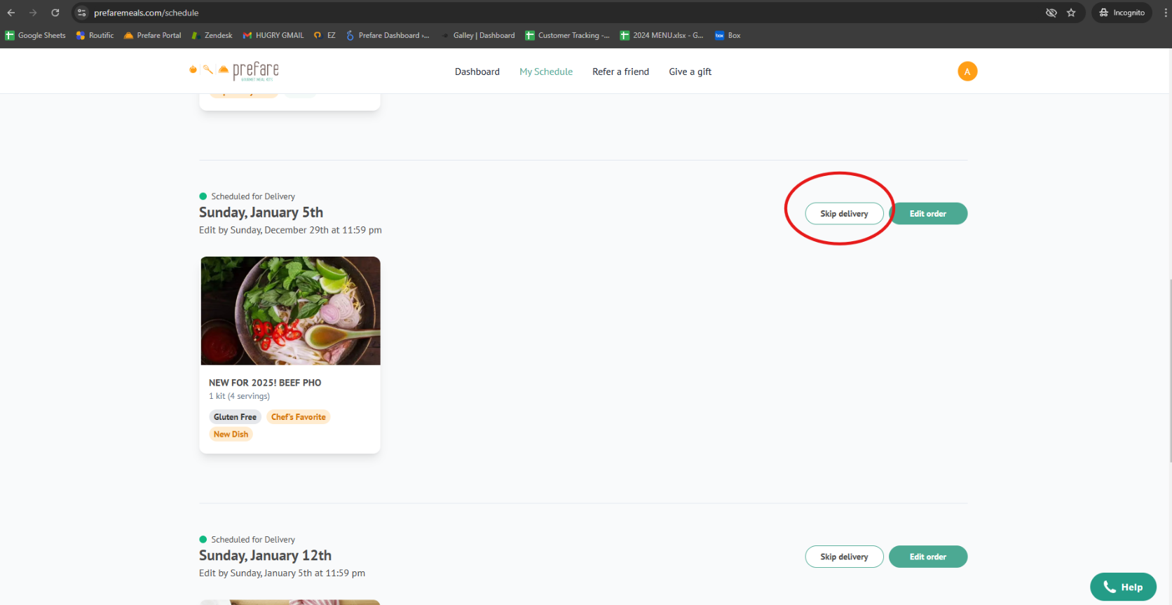 How to skip weeks! – Prefare